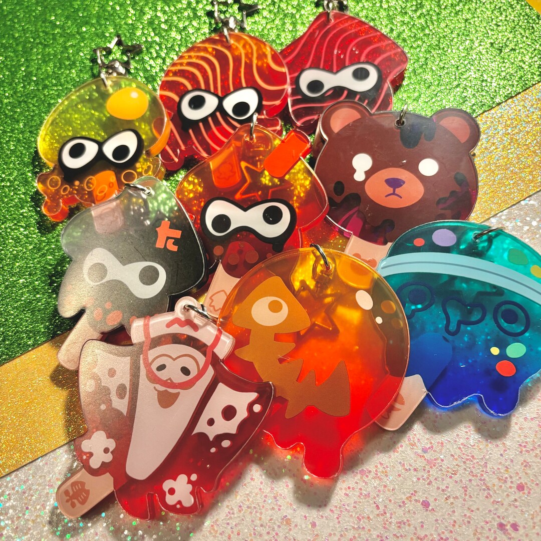 Splatoon Cephalopops 3D Acrylic Charms Wave 2 SQUID OCTO Big Man Super ...