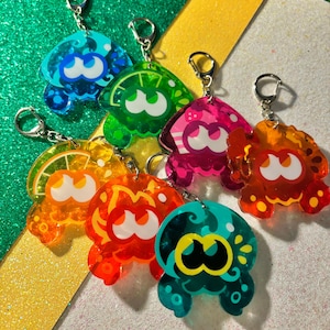 Splatoon Aquatic Creatures Candied Inkling Octoling Borderless Wavy Acrylic Charm - Etsy