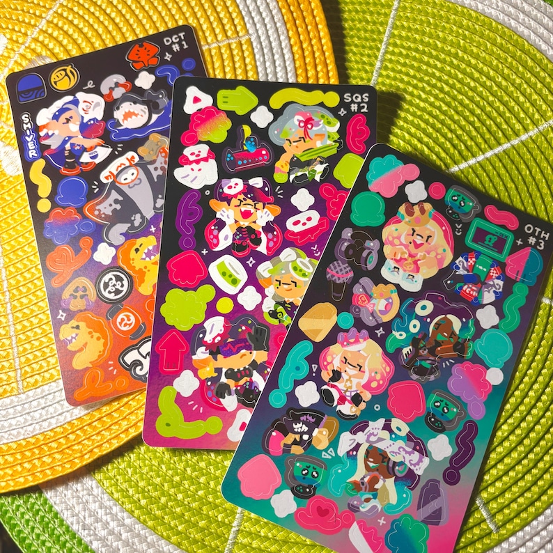Splatoon Idol Squid Sisters off the Hook Deep Cut Deco Sticker Sheet - Etsy