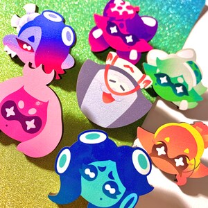 Splatoon Hotlantis IDL Deep Cut off the Hook Squid Sisters Wooden Pins - Etsy Canada