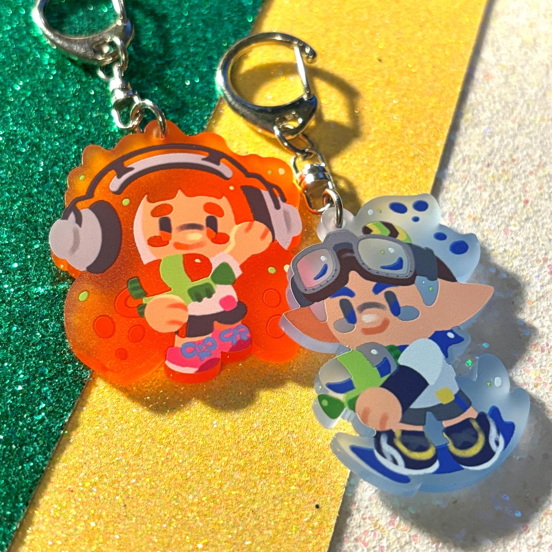 Splatoon Candied Squidkids Kaori Orange John Blue Mascots Splattershot ...