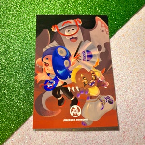Splatoon Idols Inkopolis Deep Cut Splatfest Anarchy Rainbow Mini Prints ...