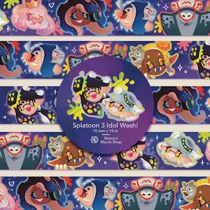 Splatoon 3 Alternan Idol Squid Sisters off the Hook Deep Cut Washi Tape ...