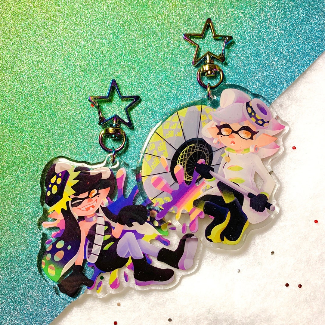 SALE Splatoon 3 Squid Sisters Idol Glitter Epoxy Acrylic Charm - Etsy
