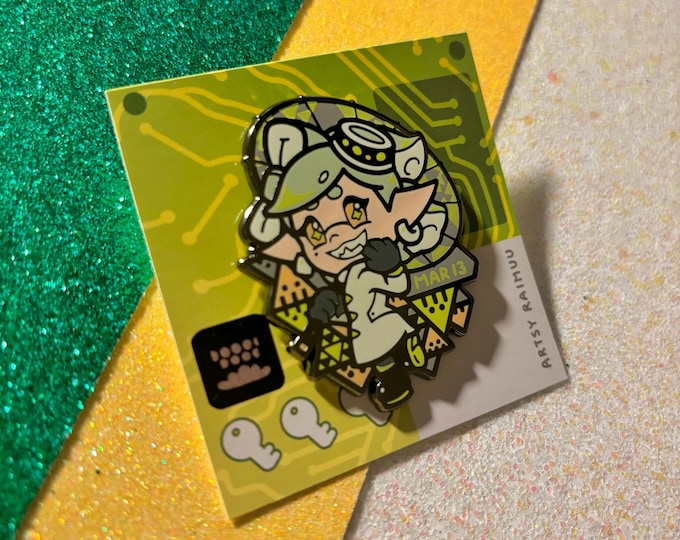 Splatoon MAR13 DAY ('24) Squid Sisters Marie Black Nickel Enamel Pins ...