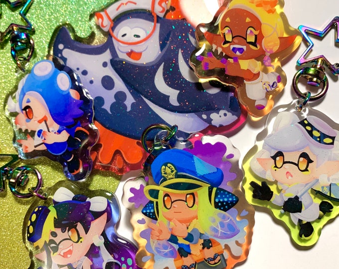 Splatoon 3 Squid Sisters Agent 3 Deep Cut STAY FRESH Glitter Epoxy ...