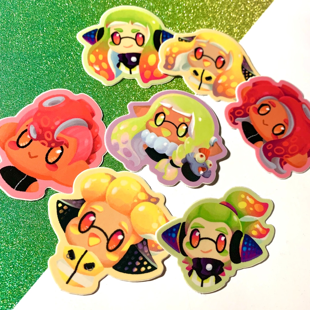 Splatoon Agent 3 4 8 Squiddy Bean Glossy Stickers - Etsy