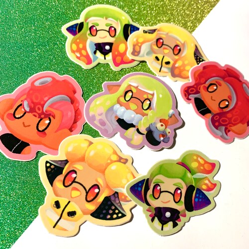 Splatoon Agent 3 4 8 Squiddy Bean Glossy Stickers - Etsy
