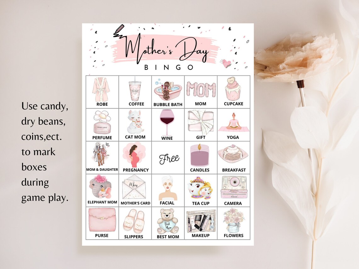 Mother's Day Bingo 15 Printable Bingo Cards | Etsy