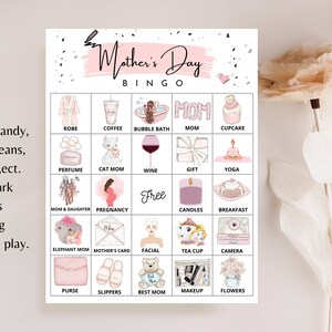 Mother's Day Bingo | 15 Printable Bingo Cards | Mother's Day Game | Mom ...