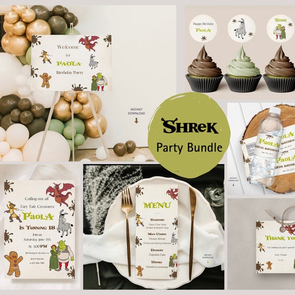 Shrek Party Supplies - Etsy