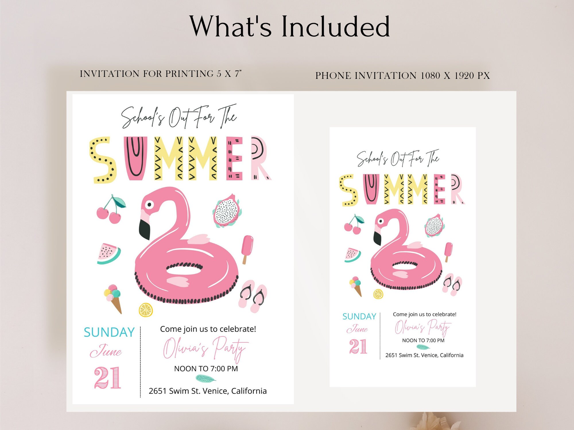 Get Ready to Make a Splash This Summer With This Editable Invitation ...