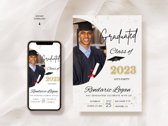 Custom Graduation Invitation Images Ceremony Custom Acrylic Graduation