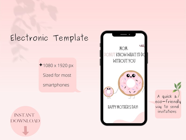 Mother's Day Card | I Donut Know What I'd Do Without You | Funny Mother ...