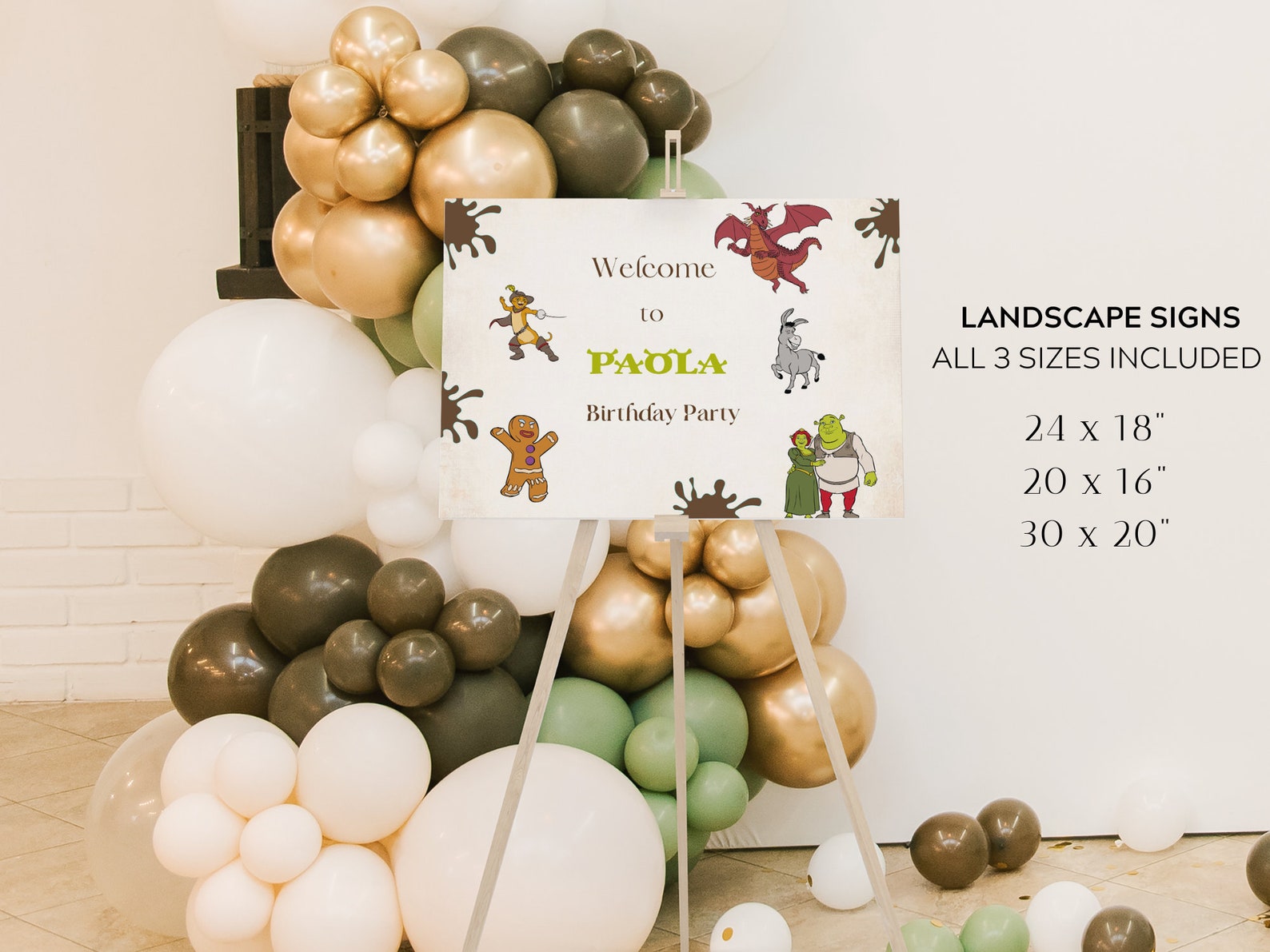 Welcome to Far Far Away! Editable Shrek Birthday Party Welcome Sign ...