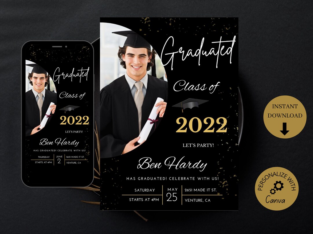 Personalized Graduation Invitation, Class of 2022, Graduation Party ...