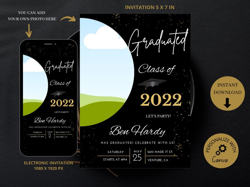 Personalized Graduation Invitation Class of 2022 Graduation - Etsy