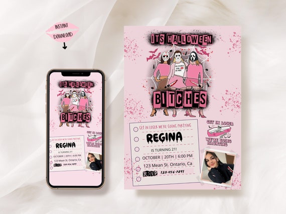 Editable Mean Girls Halloween Party Invitation Burn Book - Etsy
