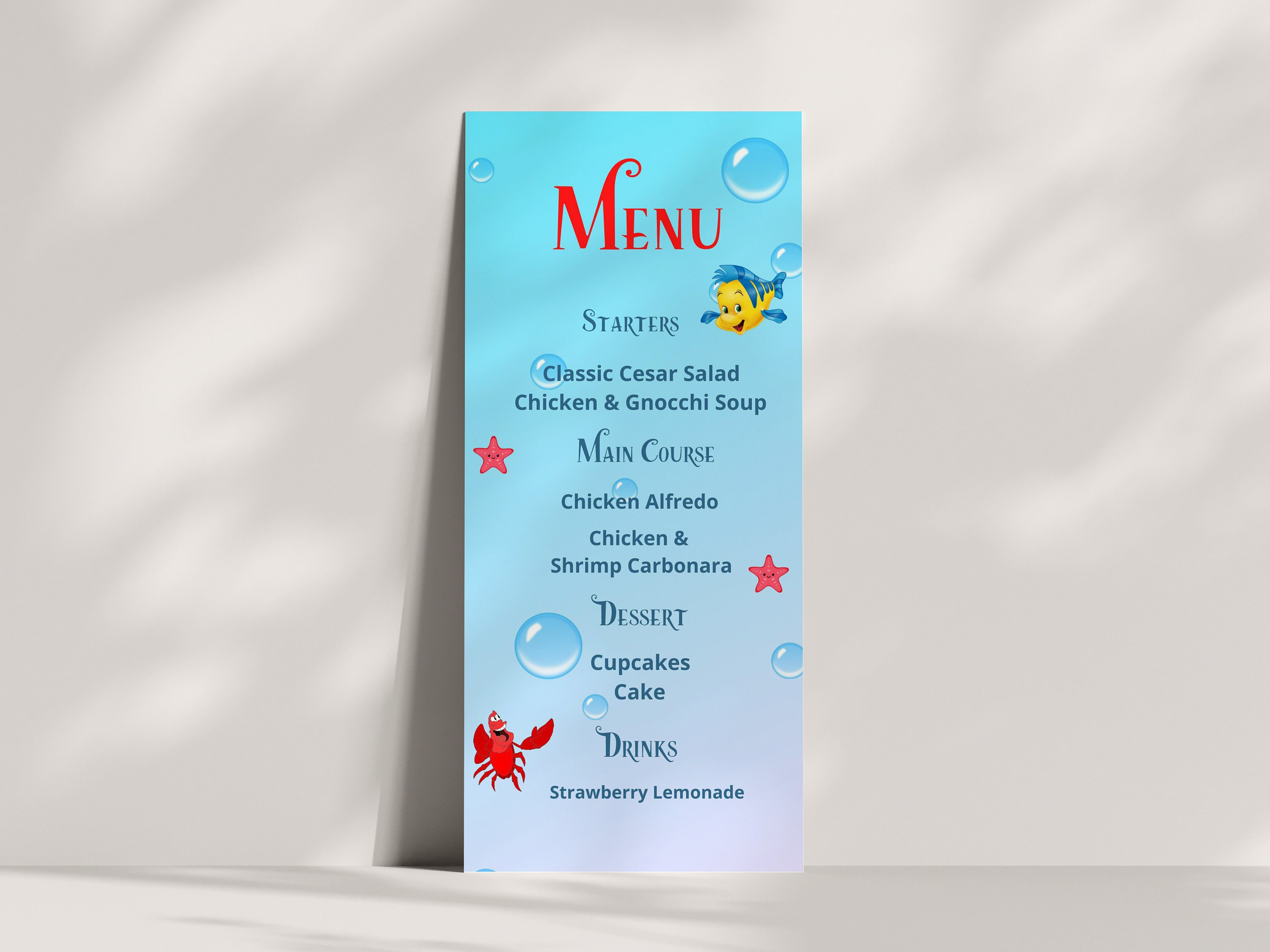 Under the Sea With Ariel Editable Little Mermaid Food - Etsy