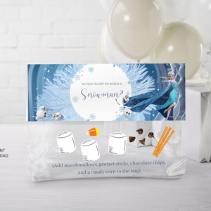 Add Some Magic to Your Frozen-themed Party With Editable Olaf Treat Bag ...