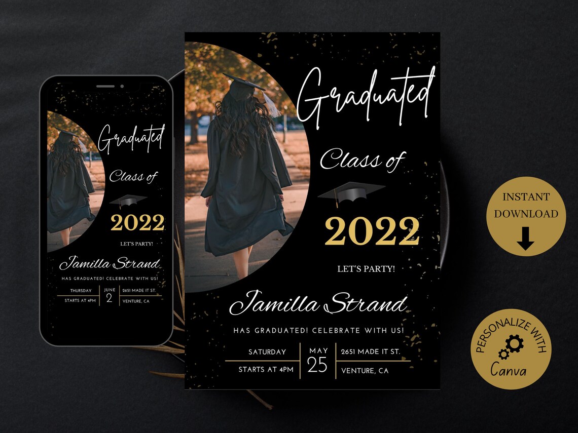 Personalized Graduation Invitation Class of 2022 Graduation - Etsy