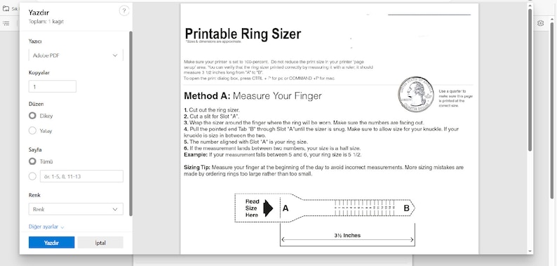 Printable Ring Sizer: US, UK, Euro Size Chart (instant Download) - Etsy UK