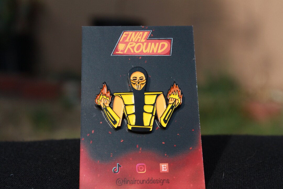 Scorpion "hellfire" Mortal Kombat Enamel Pin - Etsy