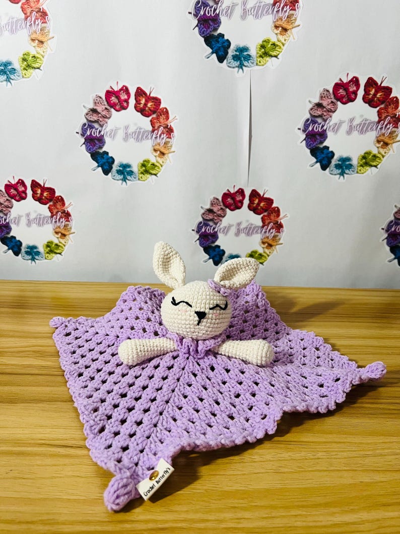 Purple Bunny Snuggie/ Mantitas De Apego En Crochet - Etsy
