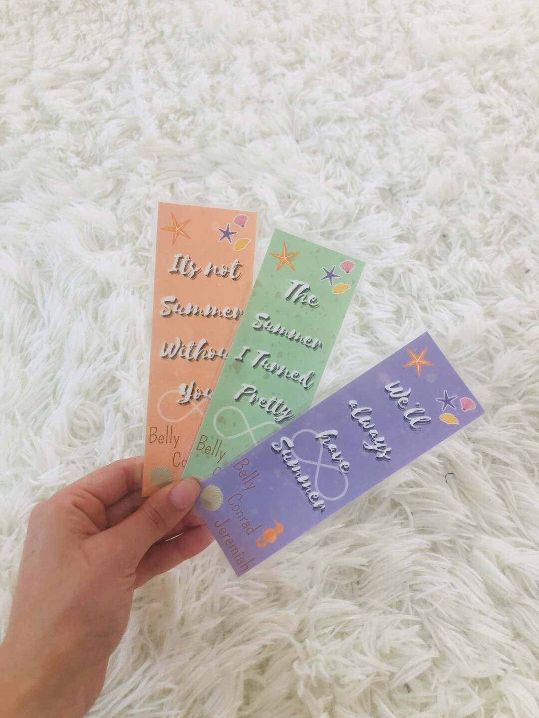 The Summer I Turned Pretty Bookmarks Set of 3 Bookmarks Conrad Fisher ...