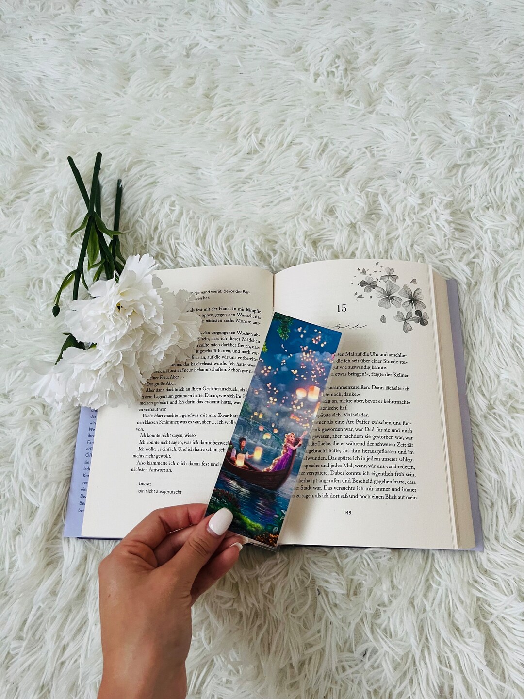 Rapunzel Bookmark Disney Bookmark Book Love - Etsy
