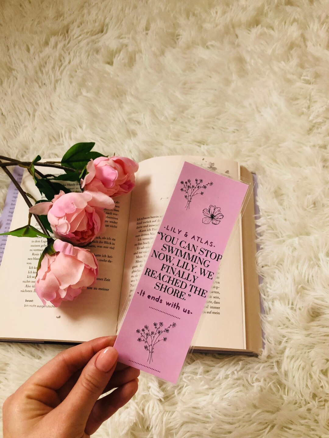 Lily and Atlas Bookmarks Colleen Hoover It Ends With Us - Etsy