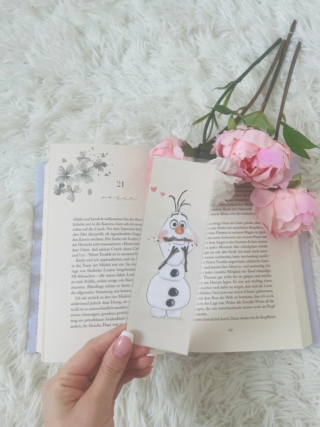 Disney Olaf Bookmark Disney Frozen Bookworm Olaf - Etsy