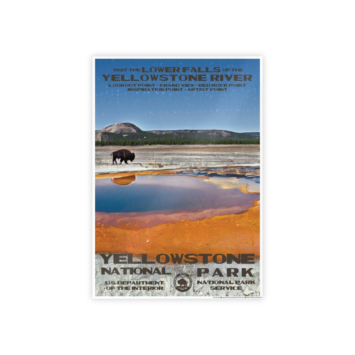 Yellowstone National Park Yellowstone Park Gloss Poster - Etsy