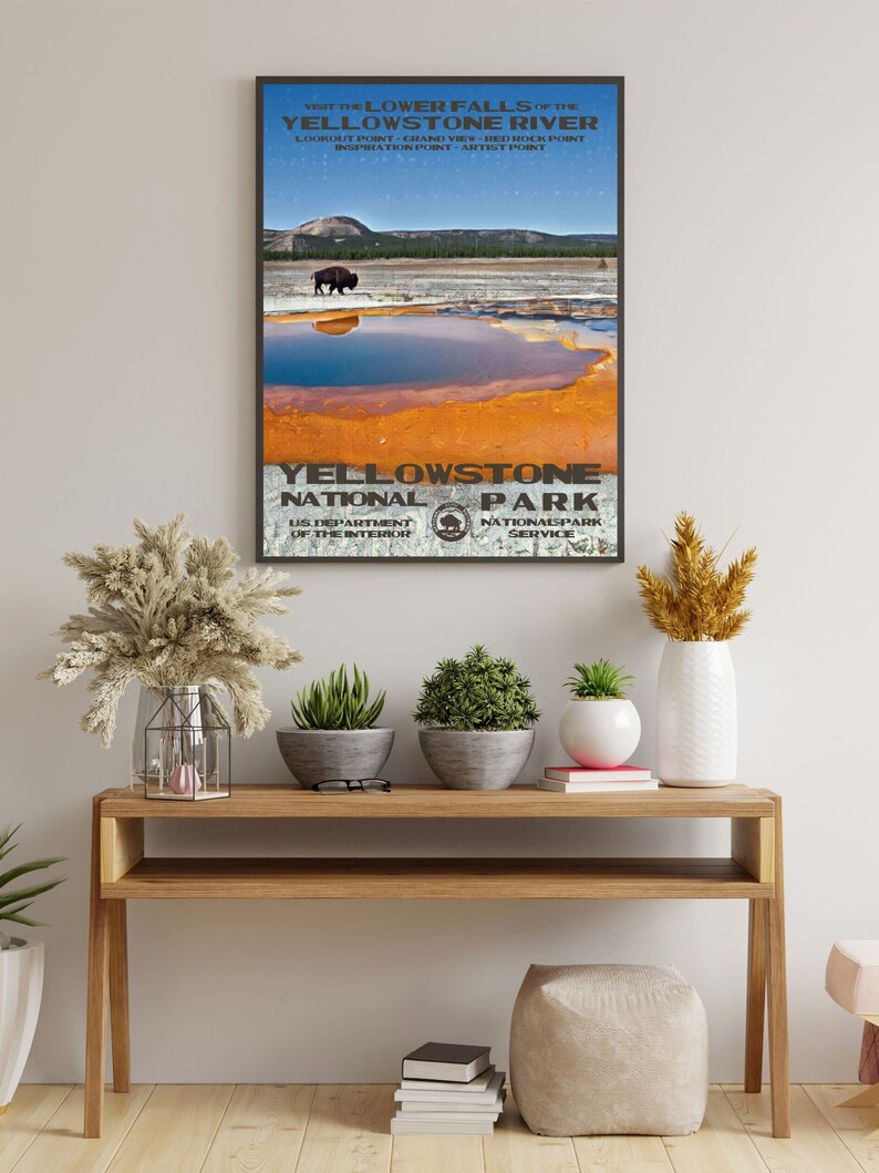 Yellowstone National Park Yellowstone Park Gloss Poster Yellowstone ...