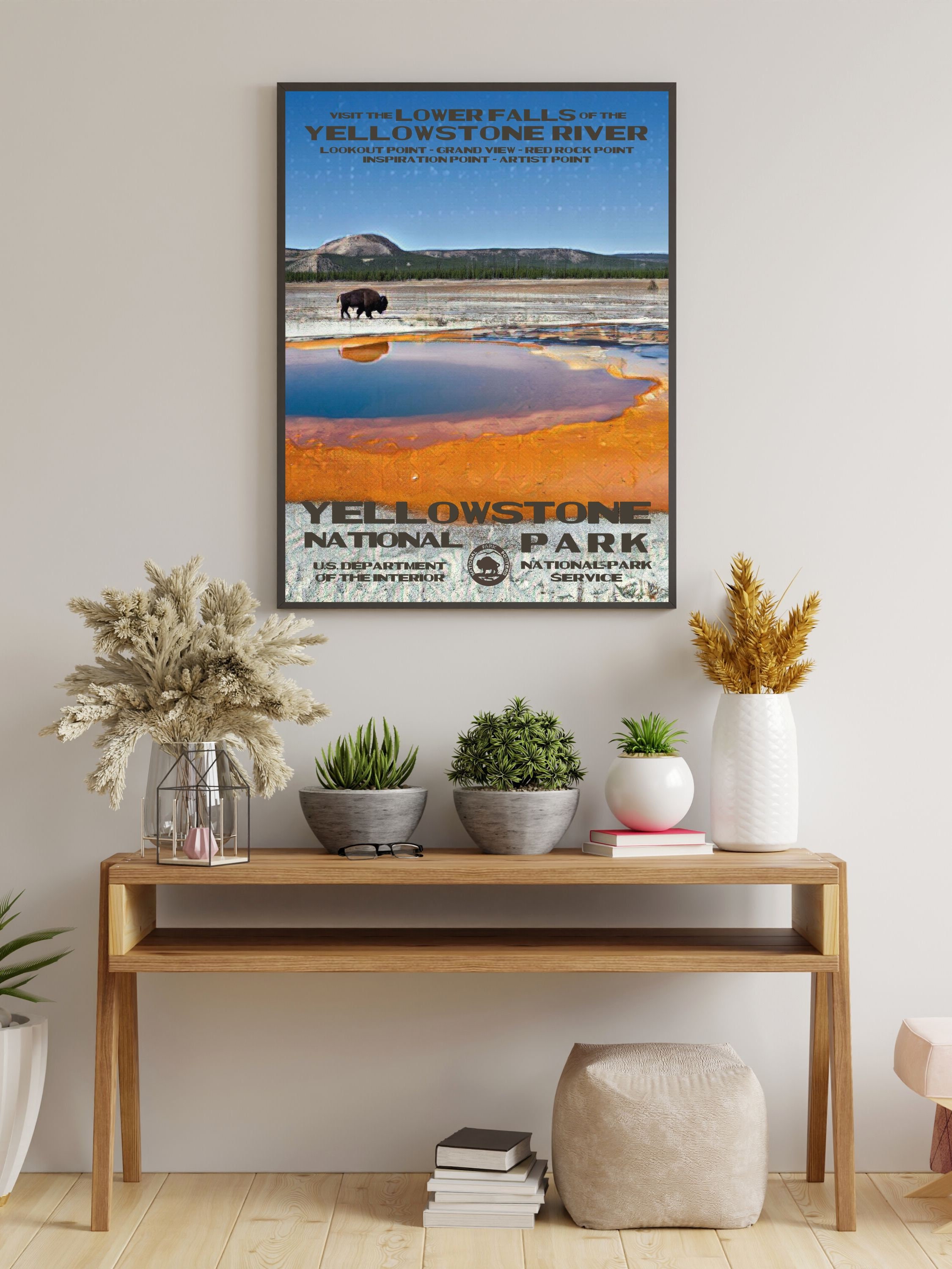Yellowstone National Park Yellowstone Park Gloss Poster - Etsy