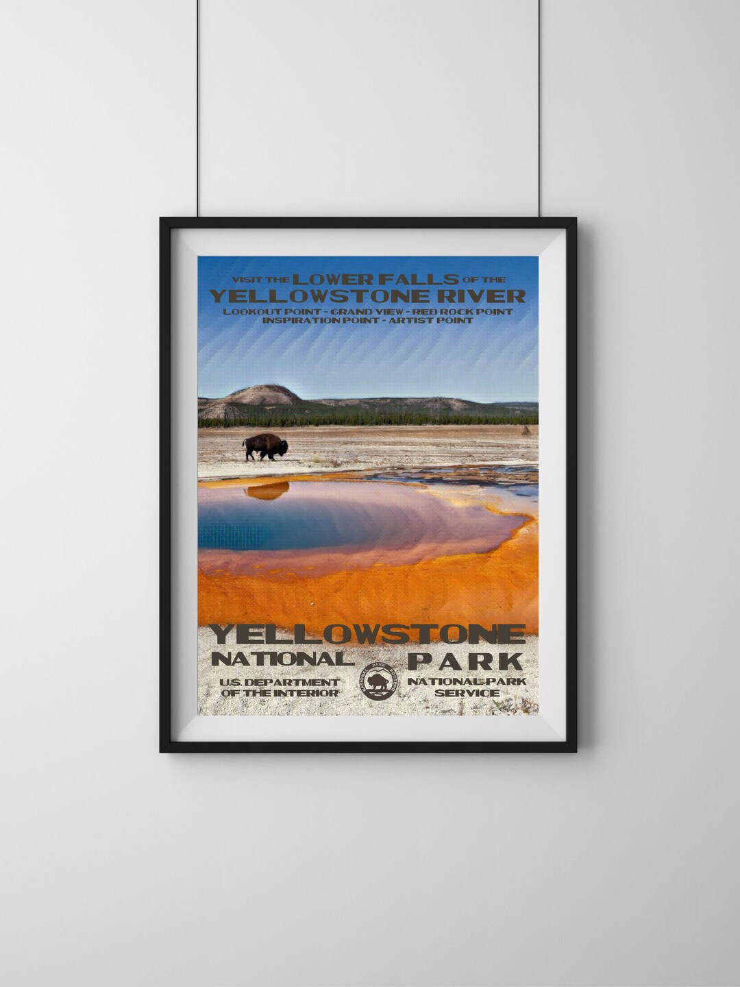 Yellowstone National Park Yellowstone Park Poster Yellowstone Geyser ...