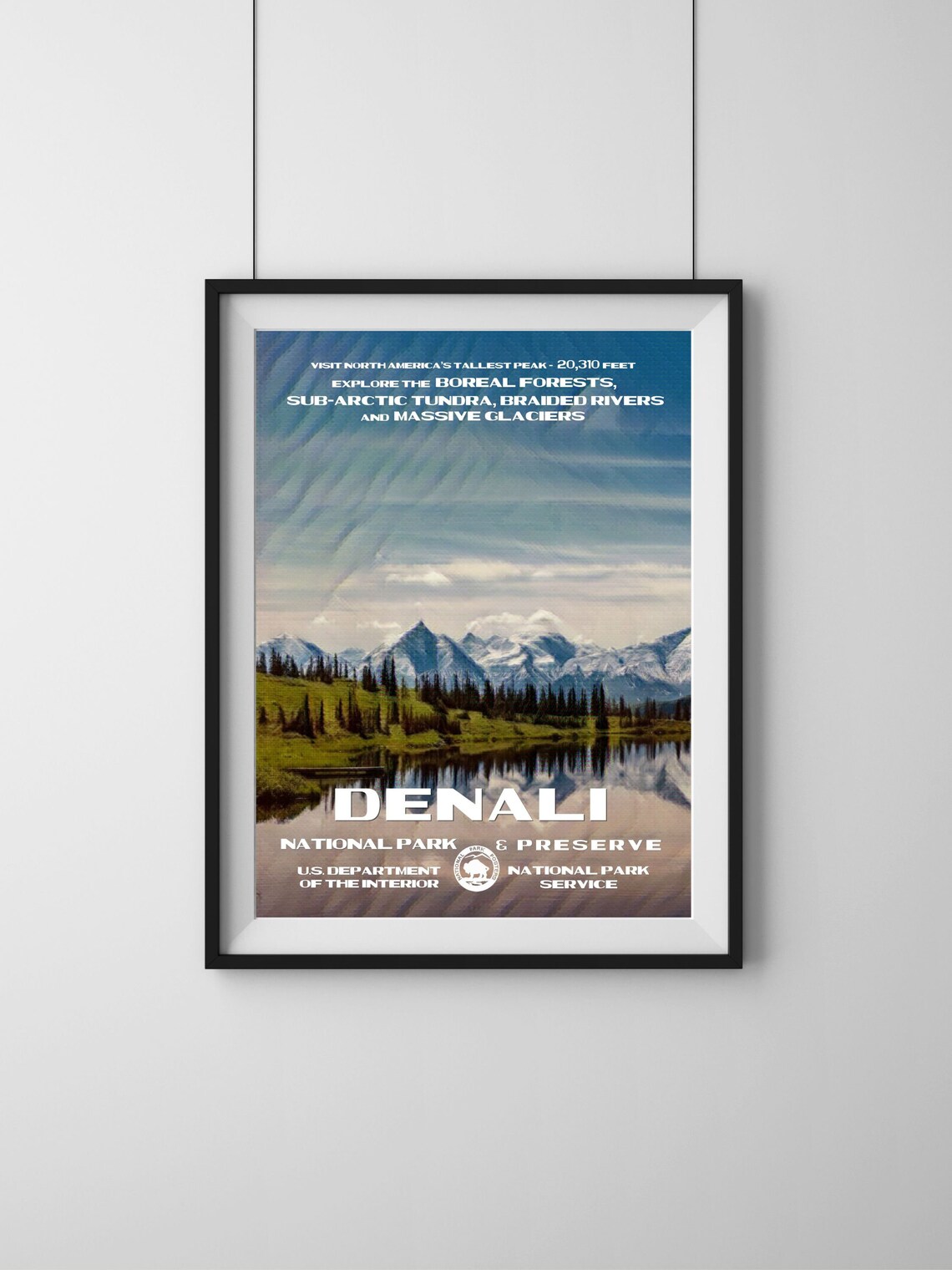 Denali National Park WPA Poster | Vintage Travel Print (digital ...