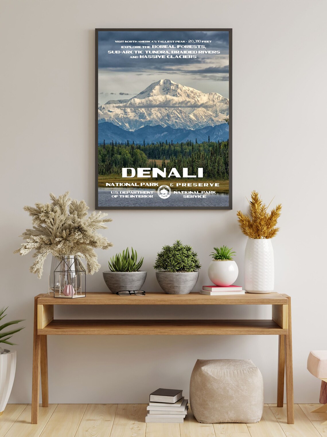 Denali National Park Poster | Vintage WPA Travel Print (digital ...