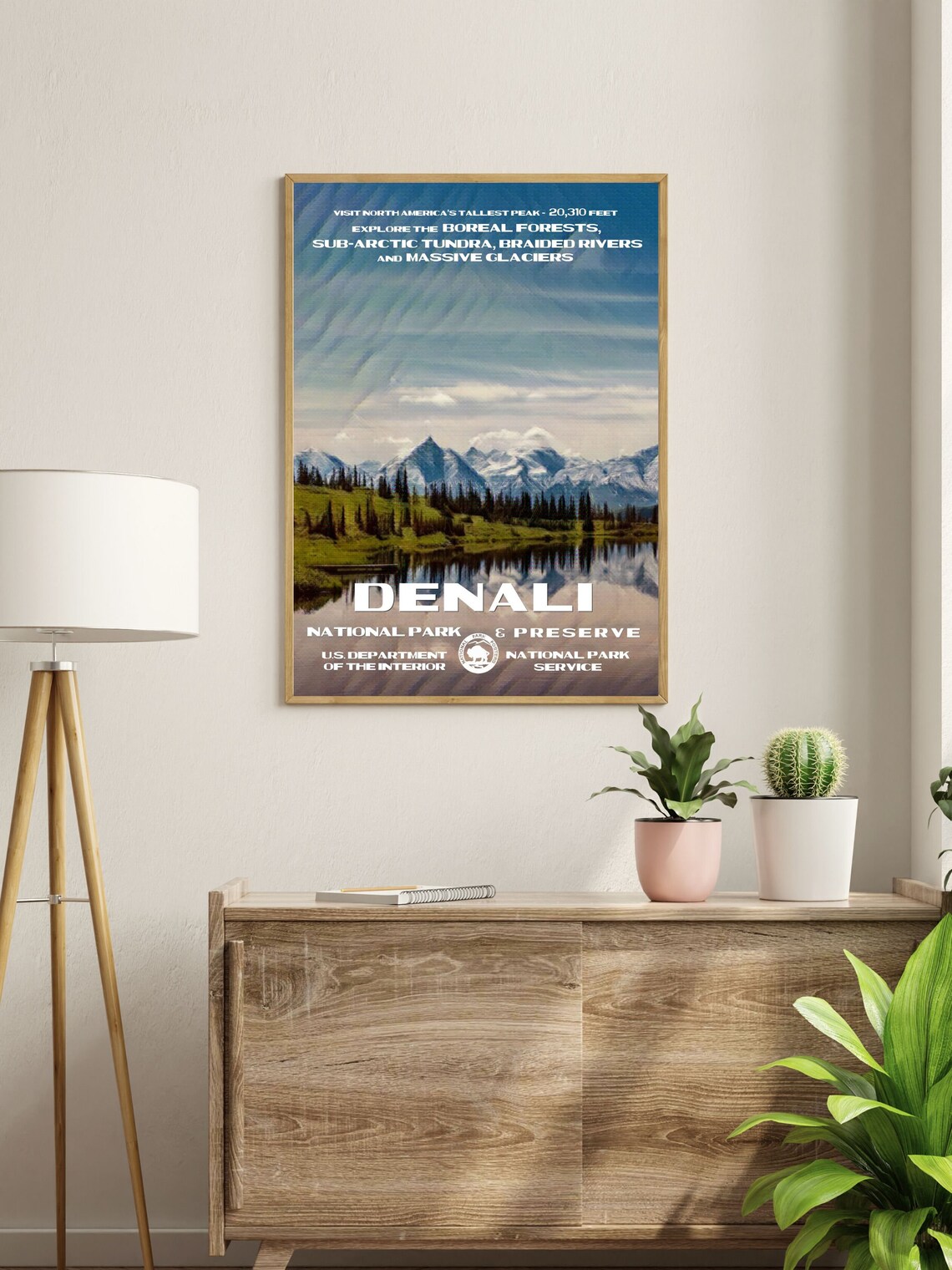 Denali National Park WPA Poster | Vintage Travel Print (digital ...