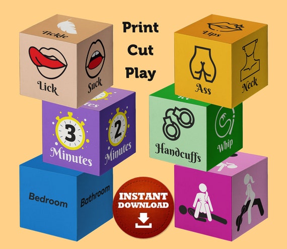 Printable Erotic Dice Game Adult Games For Couples Naughty Etsy