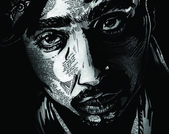 Tupac A3 Print - Etsy