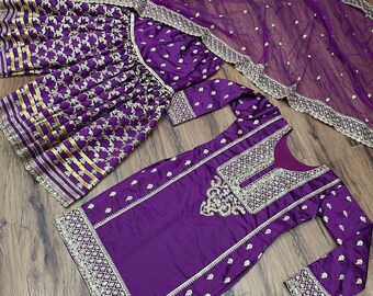 Purple Sharara Suit - Etsy