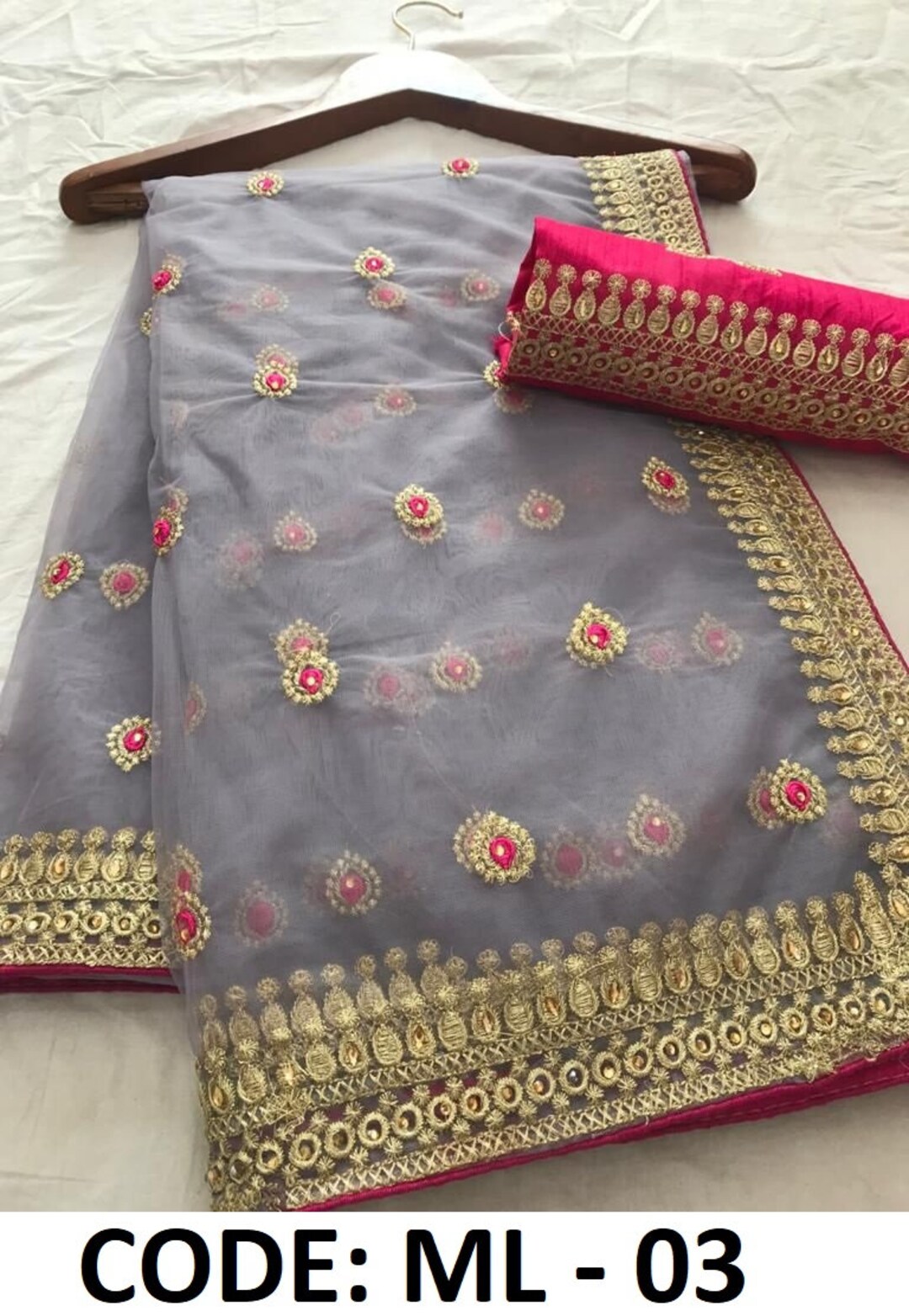 Indian Traditional Saree Designer Mono Net Embroidery Worked - Etsy