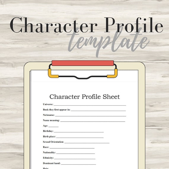 Character Profile Sheet basic 61 Questions | Etsy
