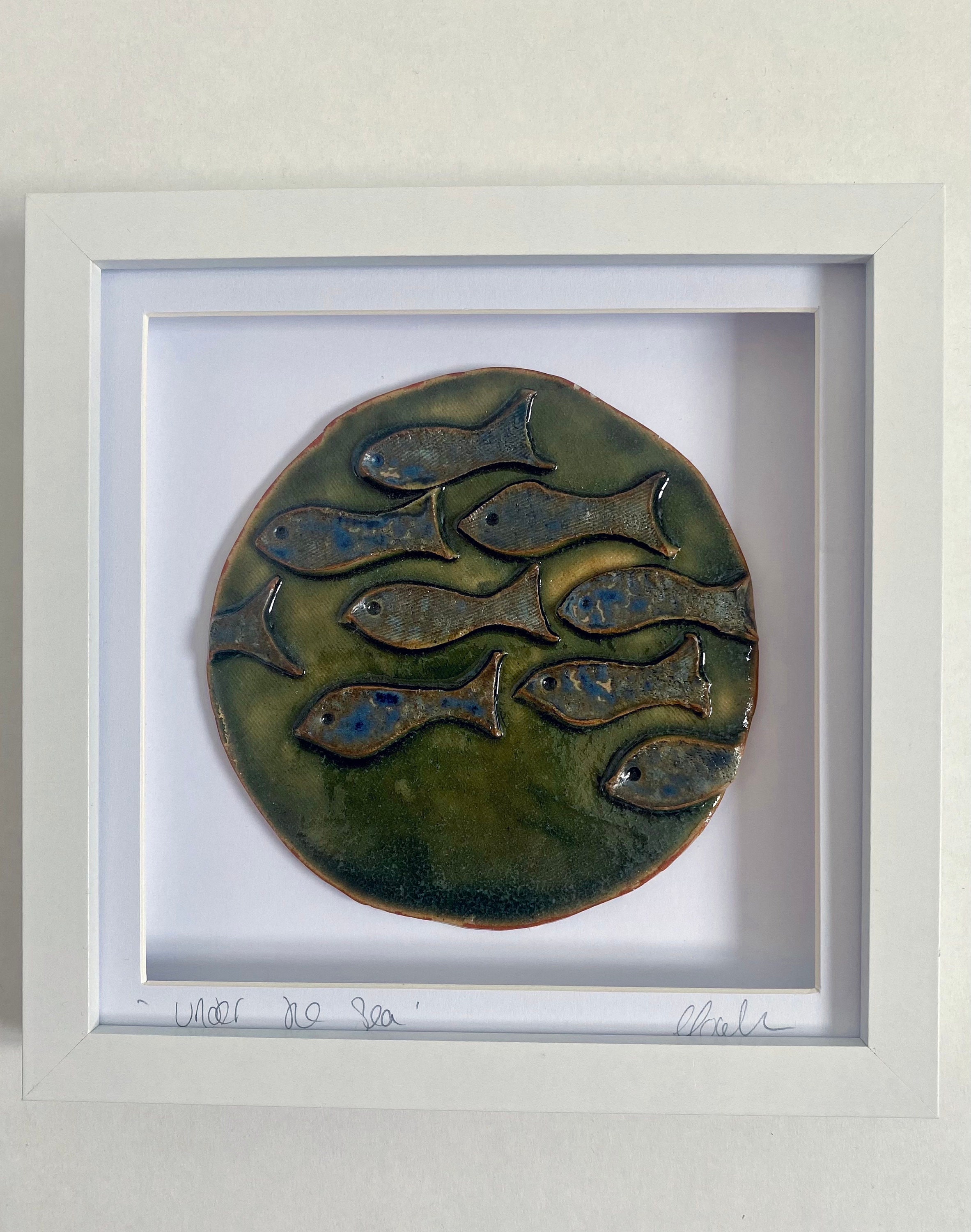 Handmade Ceramic Fish Shoal Wall Art | Framed Cornish Art | - Etsy UK