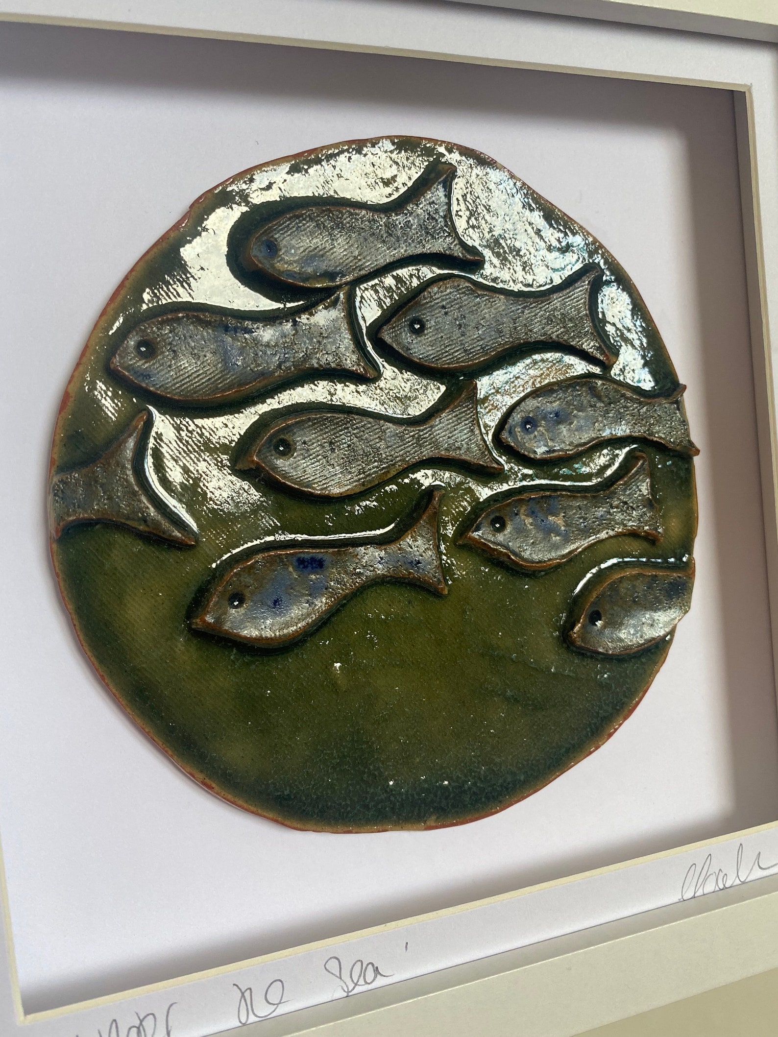 Handmade Ceramic Fish Shoal Wall Art | Framed Cornish Art | - Etsy UK