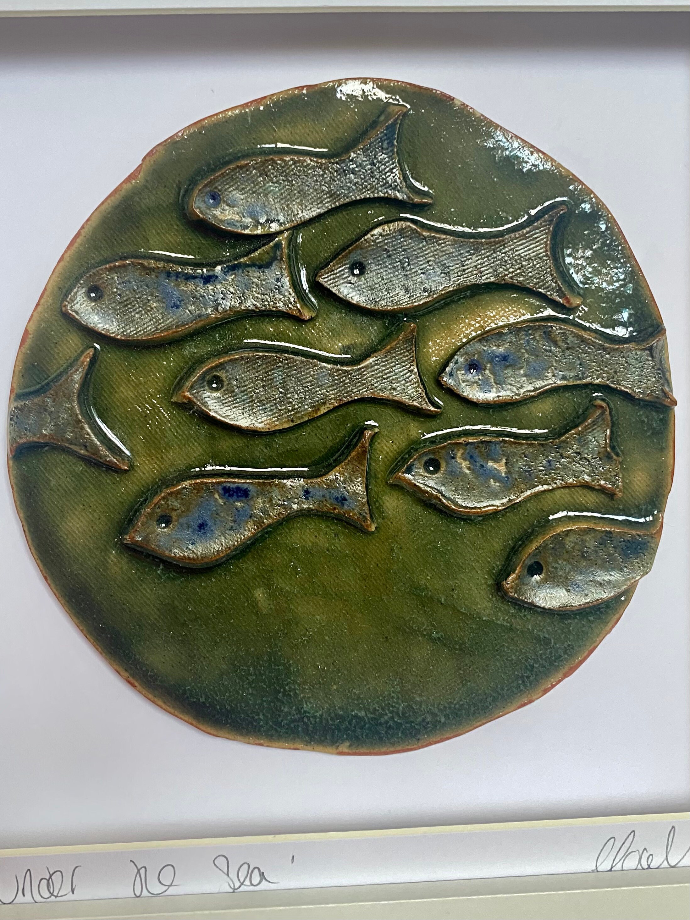 Handmade Ceramic Fish Shoal Wall Art | Framed Cornish Art | - Etsy UK