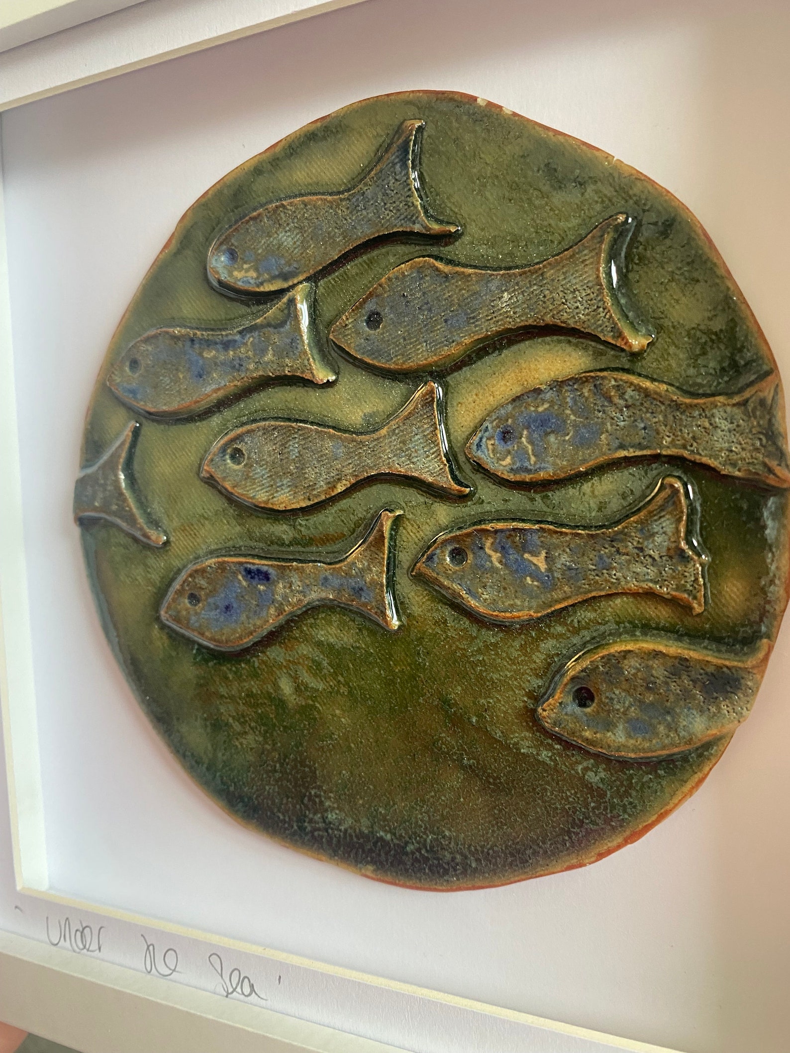 Handmade Ceramic Fish Shoal Wall Art | Framed Cornish Art | - Etsy UK