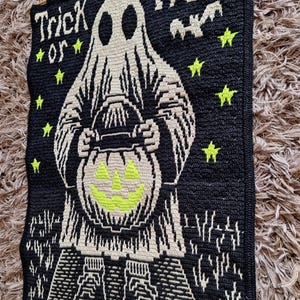 Trick or Treat Terror Overlay Mosaic Crochet Throw Blanket Pattern - Etsy