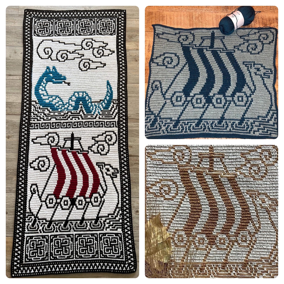 Viking Voyage Overlay Mosaic Crochet Pattern - Etsy